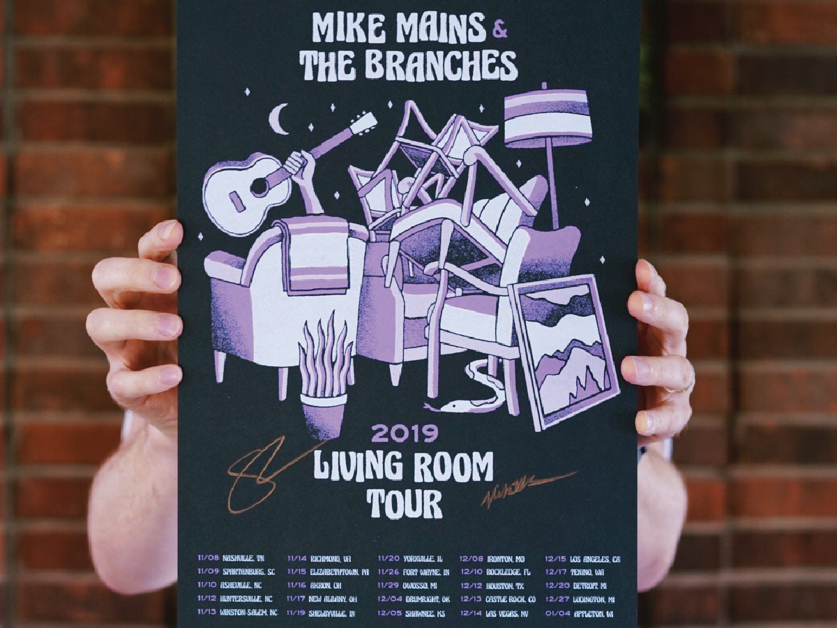 Autographed 2019 Living Room Tour Poster – Mike Mains & The Branches